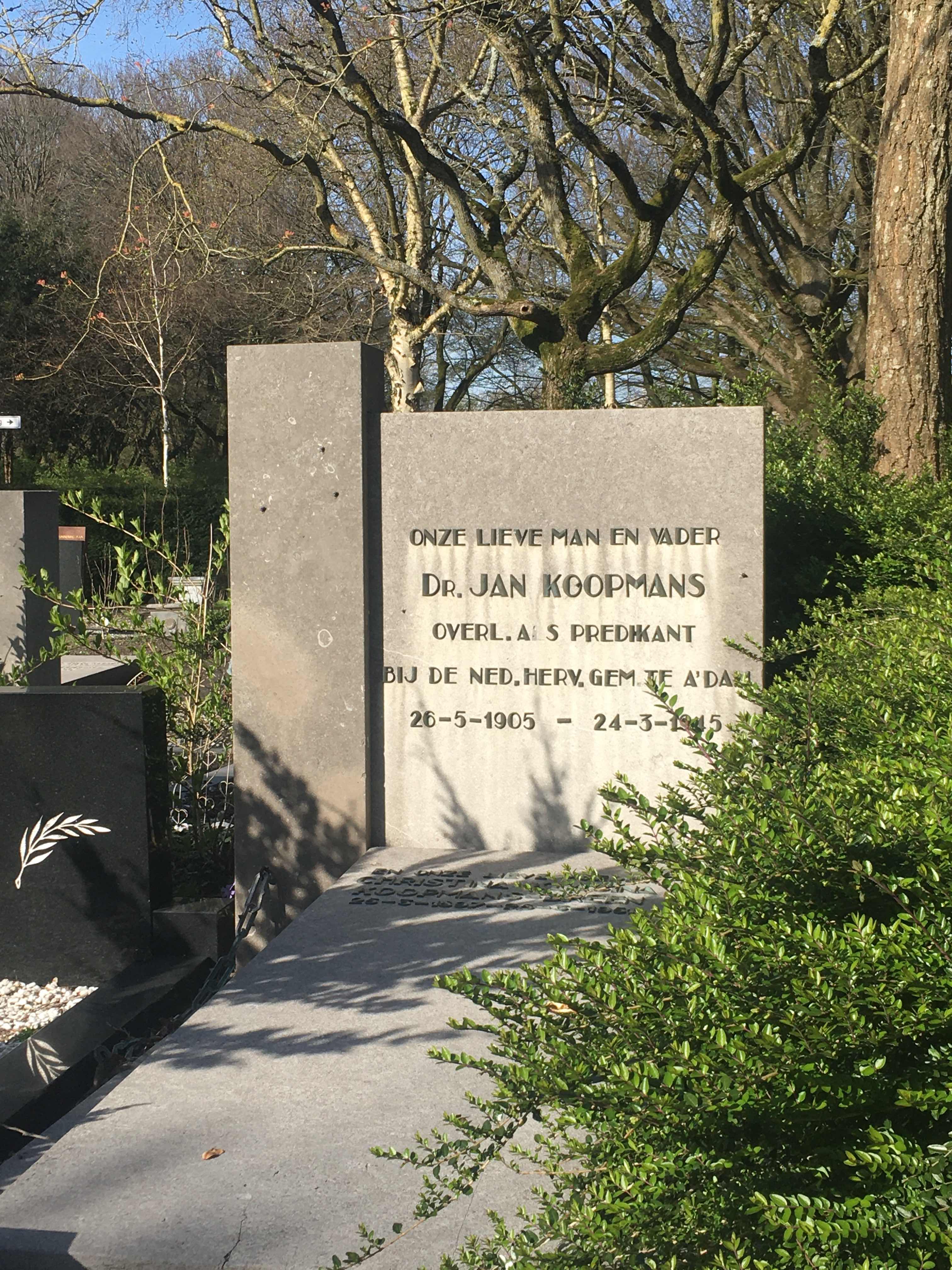 Bij het graf van Jan Koopmans – dominee denkt door